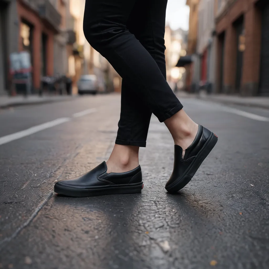 Discover the Timeless Elegance of Women's Black Slip-On Vans: A Style Guide