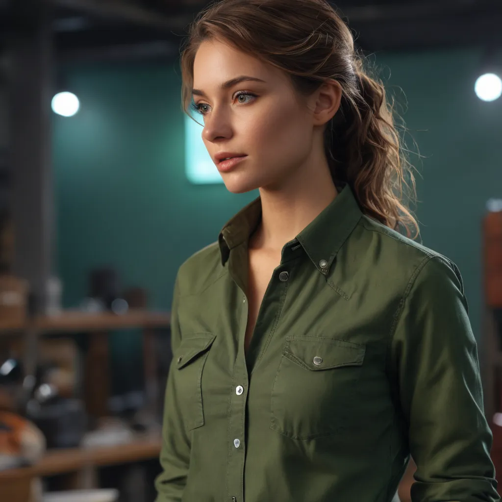 The Timeless Appeal of Women's Green Button Down Shirts